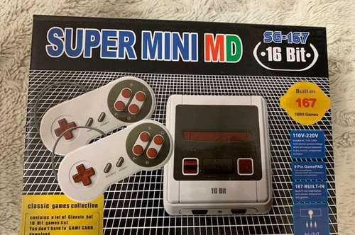 Игровая приставка 16бит Super Mini MD + 167 игр