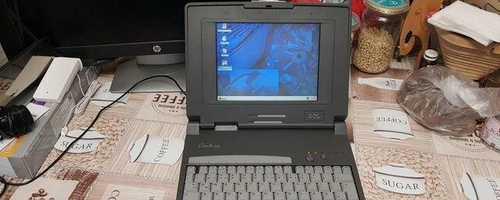 Ретро 386-й ноутбук Compaq с цветным экраном +звук