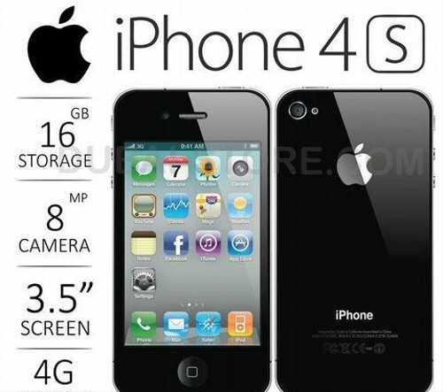 iPhone 4S 8/16/32/64GB новый оригинал магазинA1431