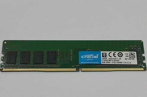 Оп память DDR4 4Gb 2133MHz Crucial CT4G4DFS8213