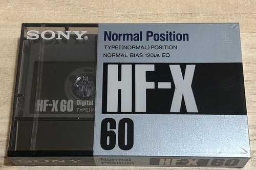 Аудиокассета Sony HF-X 60 (Made in Japan) 1989 год