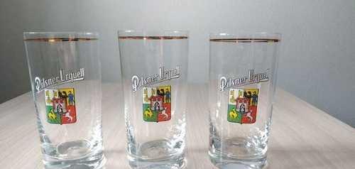 Пивные бокалы Pilsner Urquell, винтаж, 1970 г