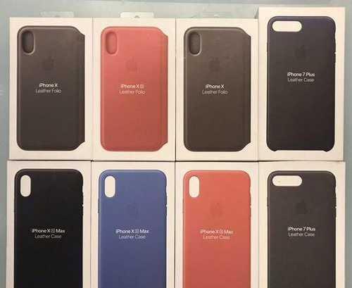 Apple Leather case iPhone 8+, X/Xs, XsMax оригинал
