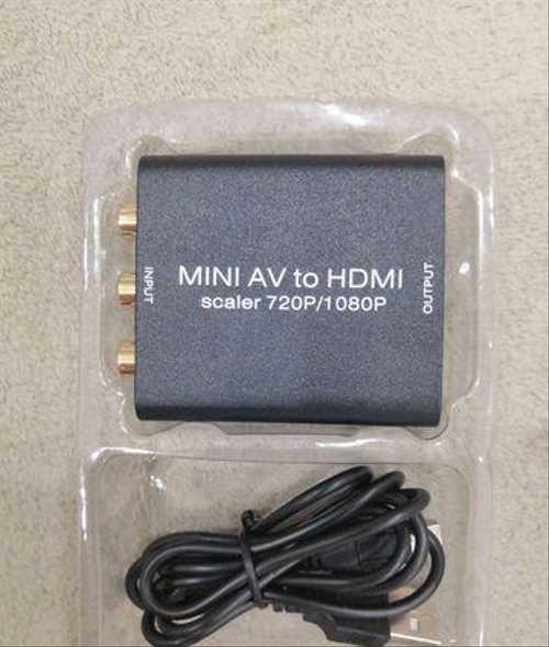 HD Конвертер rca (av/тюльпаны) на hdmi. Новый