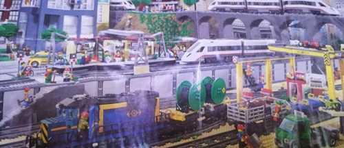 Lego city Грузовой электропоезд
