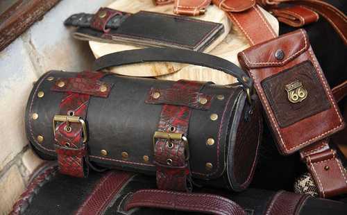 Сумка батон мото кофр кожа эксклюзив