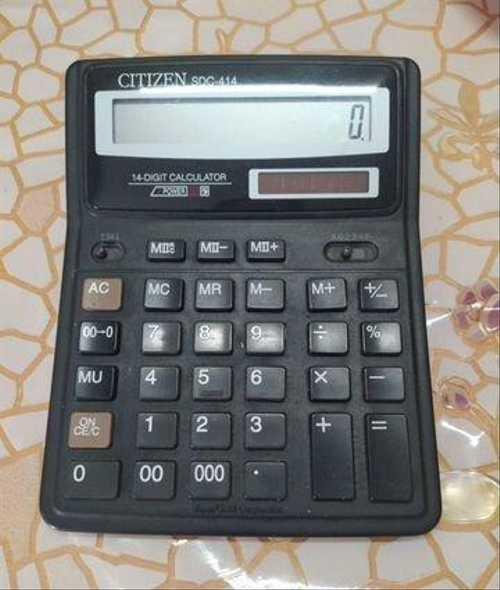 Citizen SDC-414 калькулятор большой