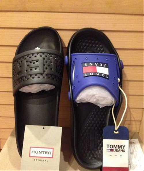 Шлепки Tommy Hilfiger и Hunтеr р.42 новые оригинал