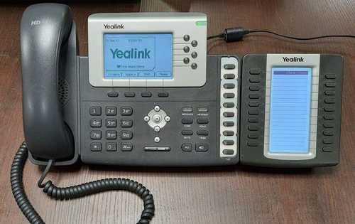 IP-телефон Yealink SIP-T28P с модулем EXP39 и бп