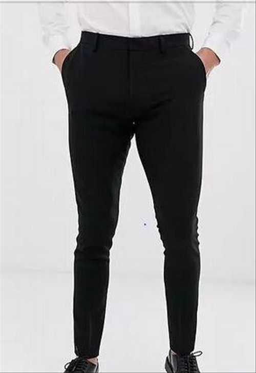 Облегающие черные брюки ASOS design