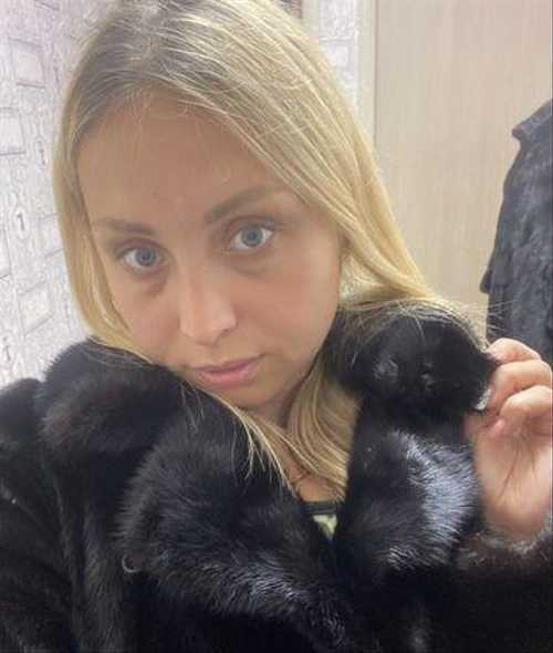 Стильная современная шуба из норки
