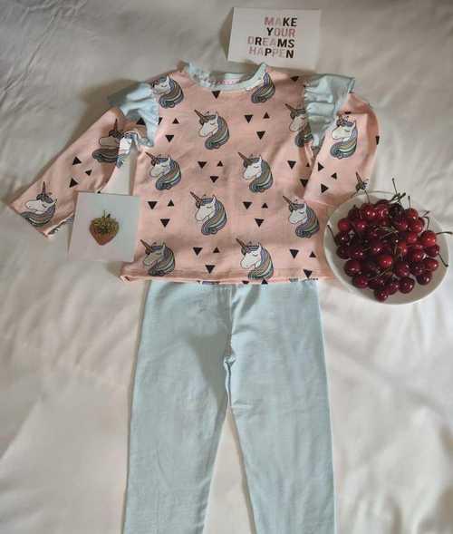 Трикотажный костюм для девочки от 6 мес. до года