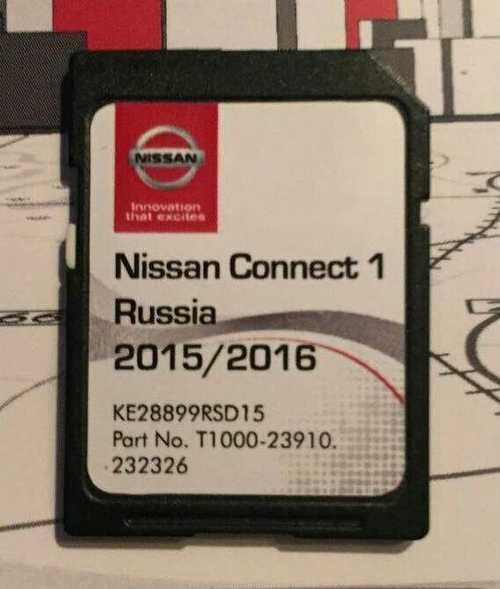 SD карта навигации Nissan Connect1 KE28899RSD15 РФ