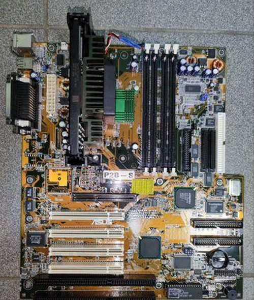 Материнская плата Asus P2B-S + Pentium II 450