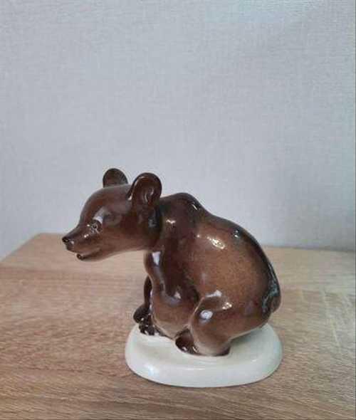 Фарфоровая статуэтка СССР лфз медведь