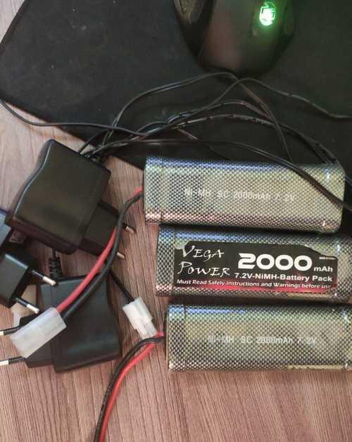 Аккумулятор 7.2v 2000mah+зарядки