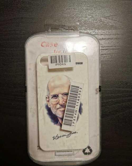 Чехол с портретом Стива Джобса для iPhone 4