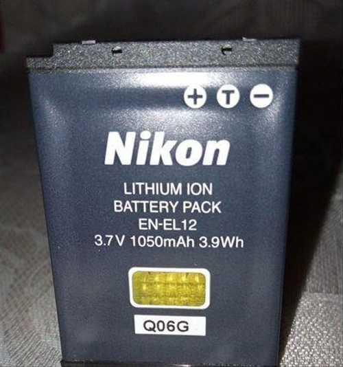 Аккумулятор EN-EL12, s8200, s9100 nikon