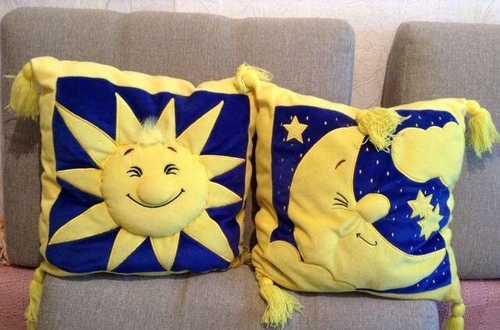 Декоративные подушки солнце и луна