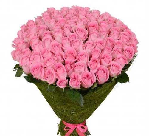Розы 101 шт 50 см розовая