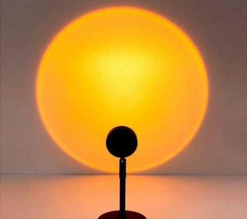 Лампа светодиодная проекция Закат оранжевый