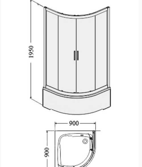 Душевой уголок с поддоном 90х90