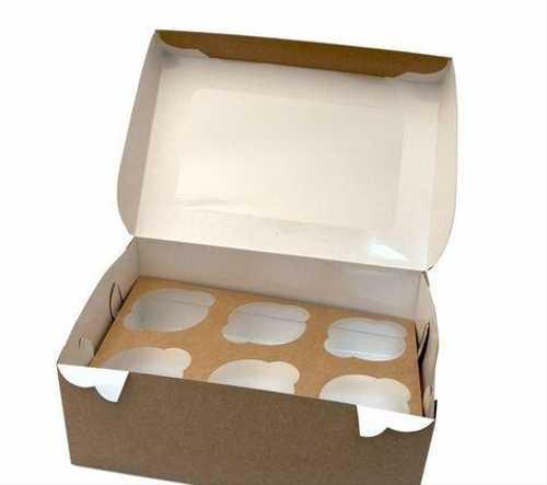Коробка бумажная для маффинов (для 6-х штук) карто