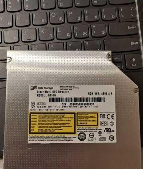 Привод ноутбука DVD-RW Hitachi-LG GT51N
