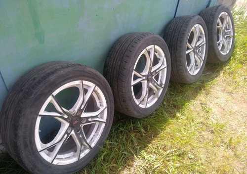 Диски Yokato r17 5x108 ET55 шины Bridgestone 215/5