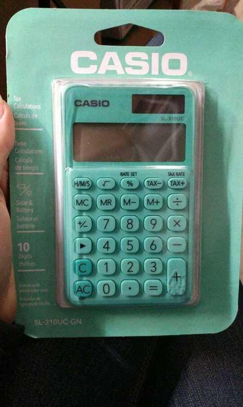 Casio калькулятор карманный SL-310UC-GN-S-EC цвет