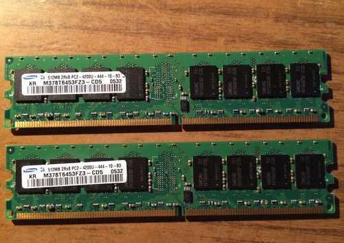 Память SAMSUNG 512MB 2Rx8 DDR2 PC2-4200U