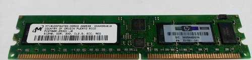 Оперативная память Micron DDR ECC rdimm 512Mb