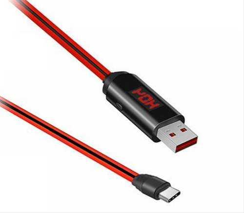 USB кабель hoco U29 type-C с LED дисплеем 1 м