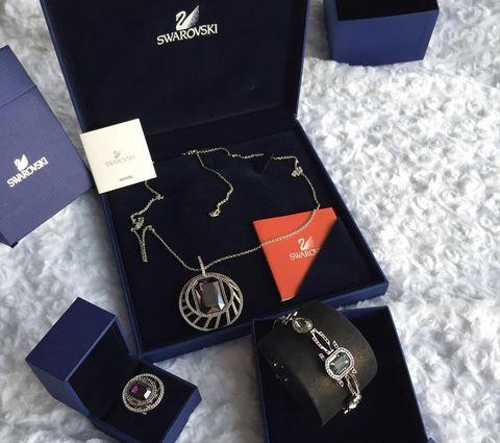 Набор Swarovski кулон и браслет