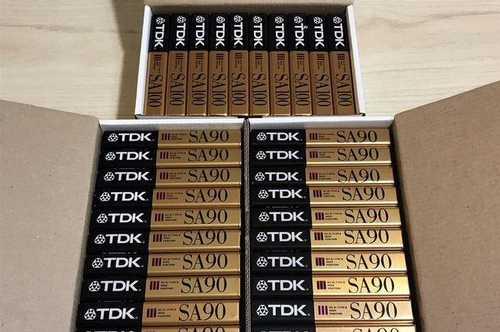 Аудиокассеты TDK SA 90 и 100 1991 год 30 штук
