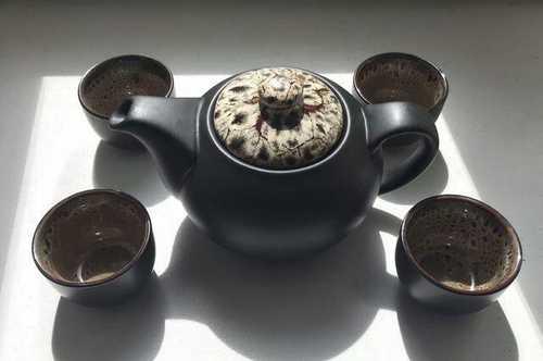 Подарочный Чайный набор (Заварочный чайник + 4 чаш