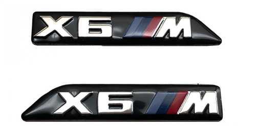 Комплект алюминиевых шильдиков для BMW X6M 2 шт