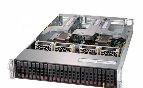 Новый сервер SM Epyc 7742 x2/1tb озу/56.8tb ssd