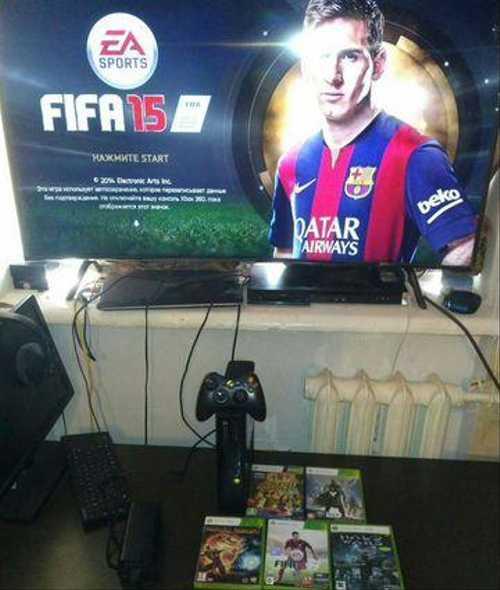 Xbox 360slim+5дисков
