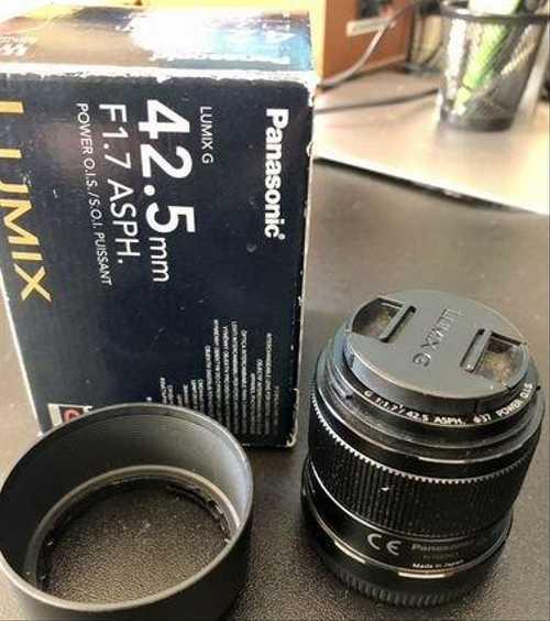 Panasonic lumix G 42.5 mm F1.7 asph