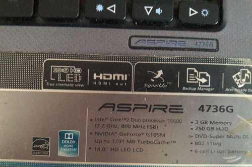 Acer aspire 4736G