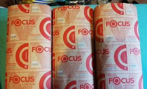 Полотенца бумажные Focus Premium V-сложения, новые