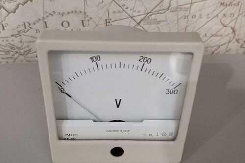 Вольтметр М42100 80х80 0-300VDC