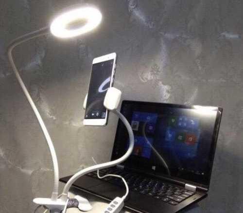 Новая светодиодная лампа с подставкой под телефон