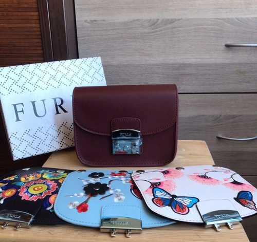 Furla metropolis новая сумка комплект 4 клапана