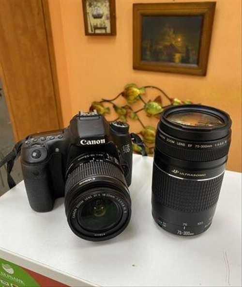 Фотоапарат Canon EOS 70D+обьектив Canon 75-300mm