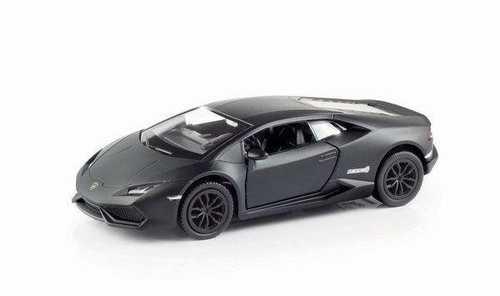 Машина металлическая RMZ City 1:32 Lamborghini Huracan LP610-4 инерционная, матовый черный, 12,76*5,47*3,40 см (554996M)