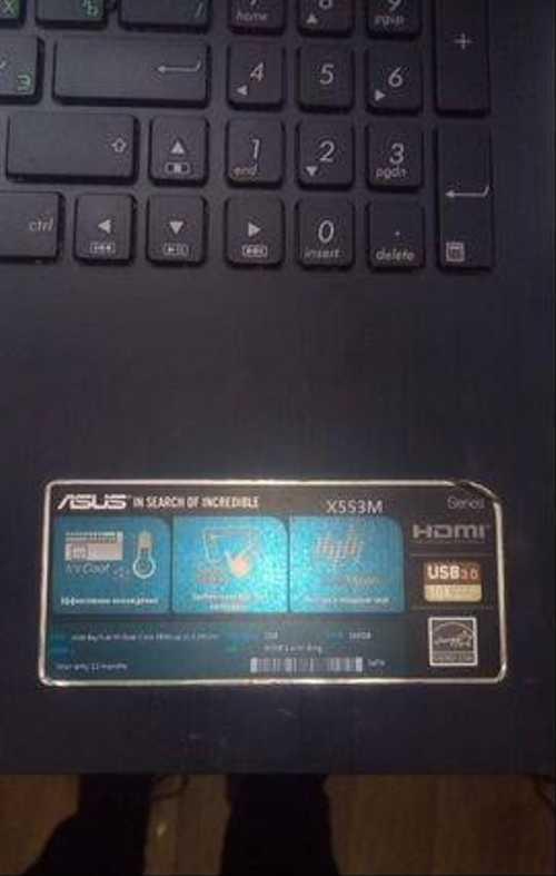 Ноутбук Asus x553m в разбор