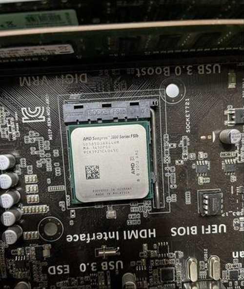 Процессор AMD Sempron 3800 и материнка Asus AM1M-A