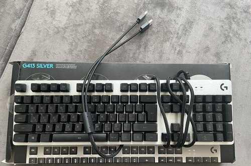 Клавиатура механика logitech G413 silver